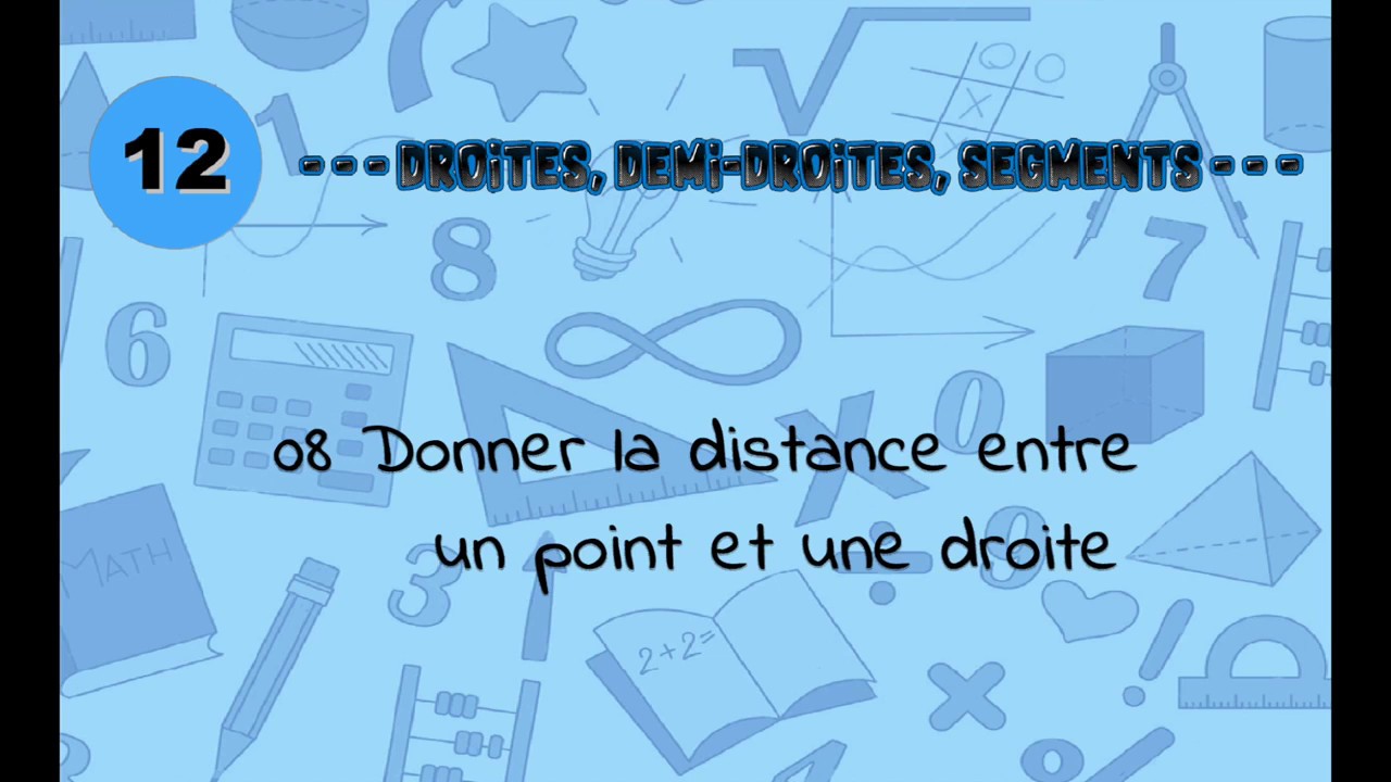 1208 Donner la distance entre un point et une droite - YouTube