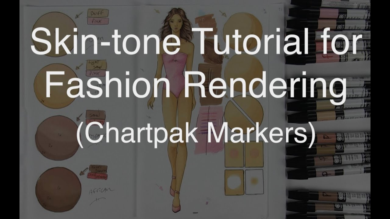 Skin-tone Tutorial for Fashion Rendering | Chartpak Markers - YouTube