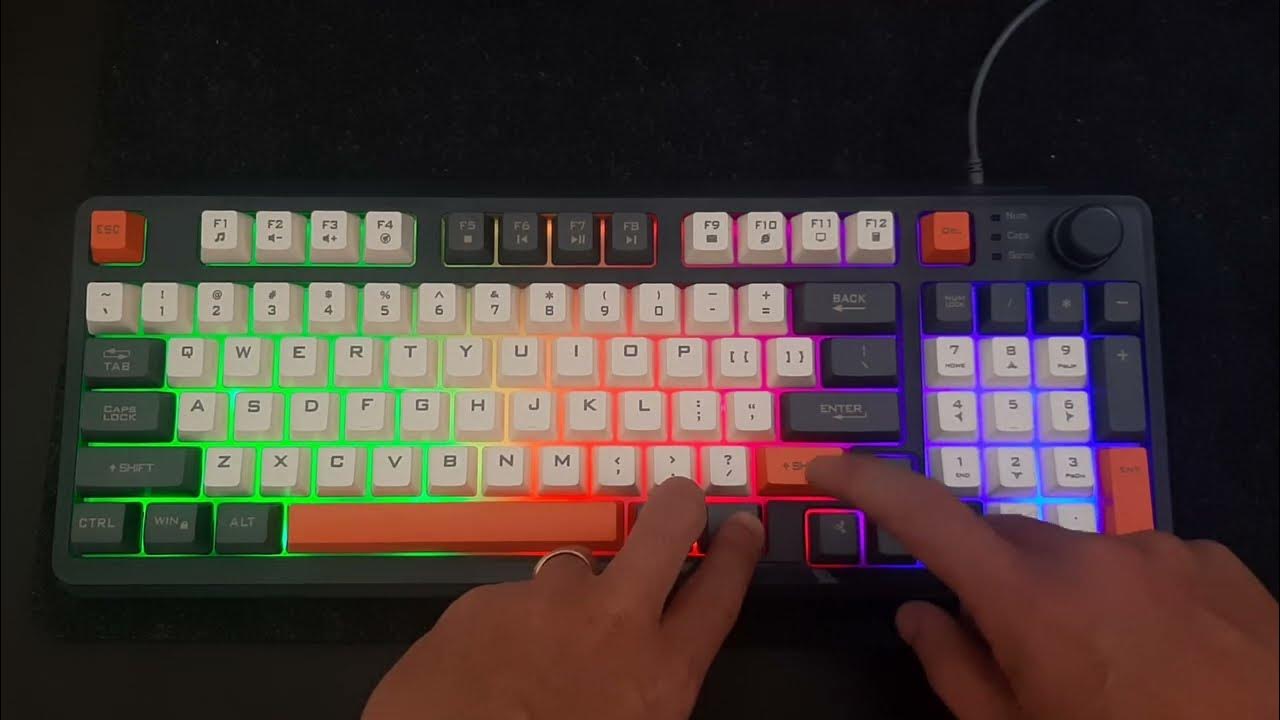 Hướng dẫn chỉnh hiệu ứng đèn bàn phím K82 - YouTube