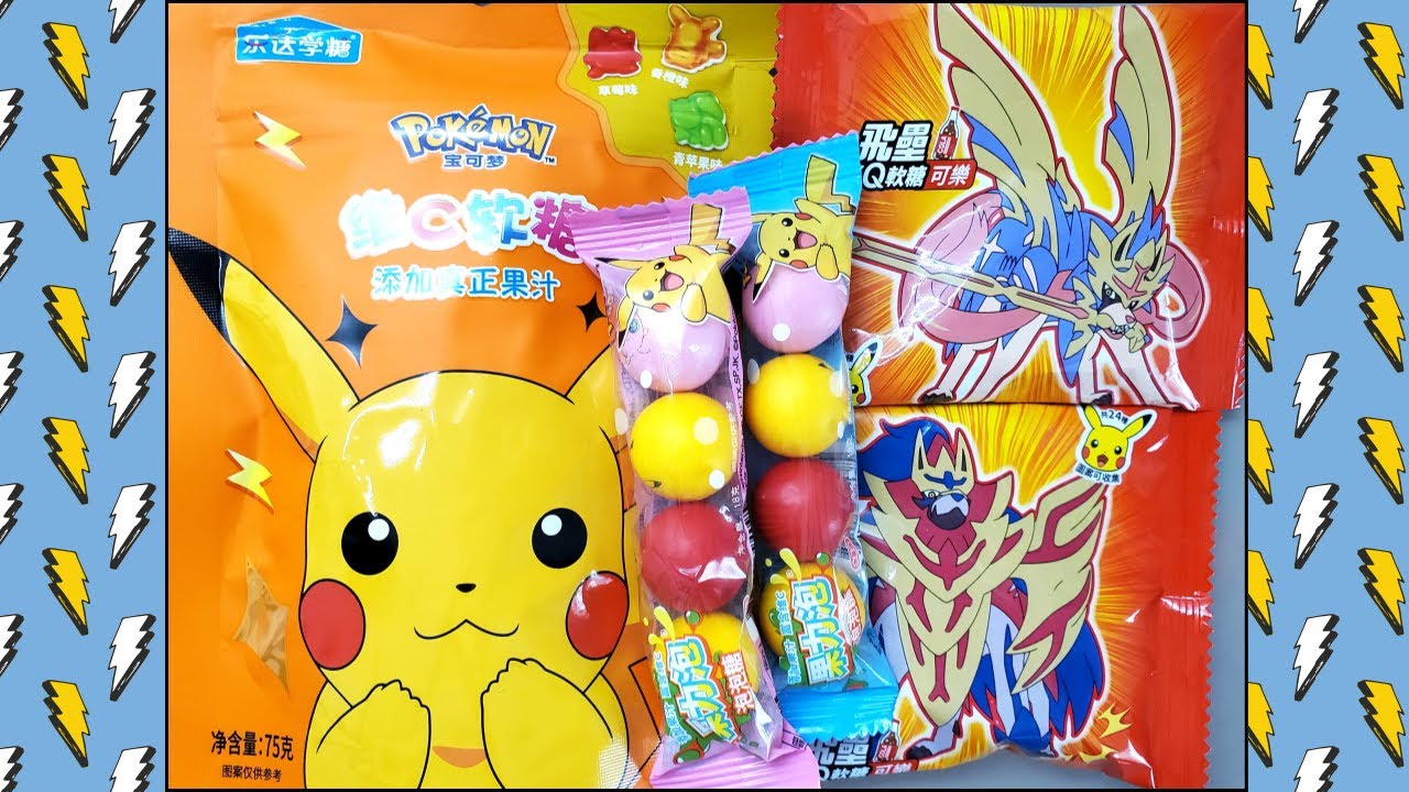 Unboxing Sweet Pokémon Pikachu Chewy Gum and Candy! 🤩 Pokemon Sweets ...