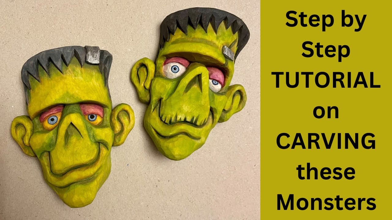 STEP BY STEP Woodcarving Tutorial on Carving this Friendly Monster ...