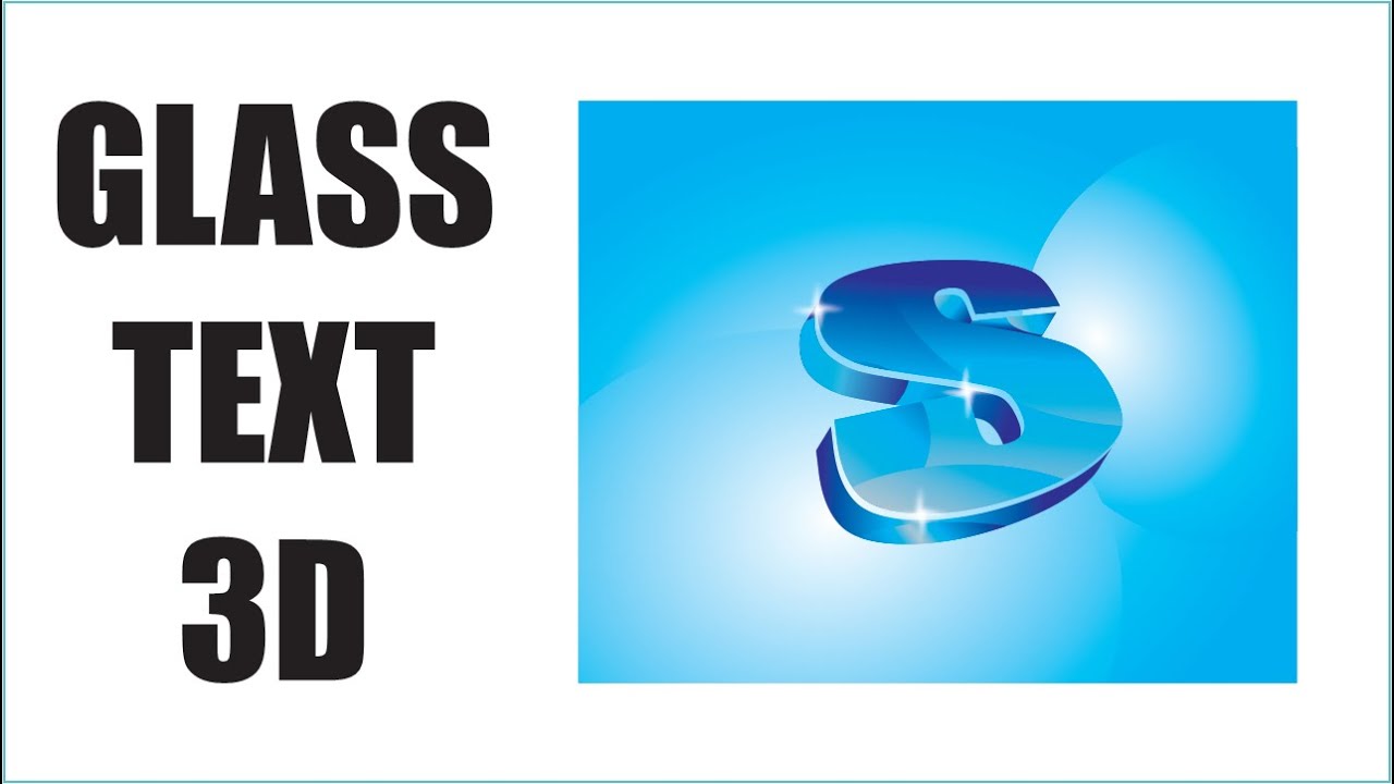CorelDraw - How To Make a Glass Text Effect in Corel Draw - YouTube
