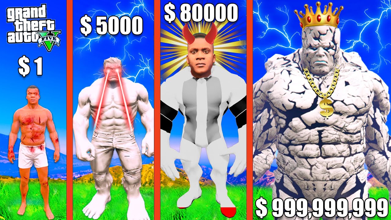 $1 GOLD & WHITE YEARS HULK SUIT into $1,000,000,000 PINK & WHITE YEARS ...