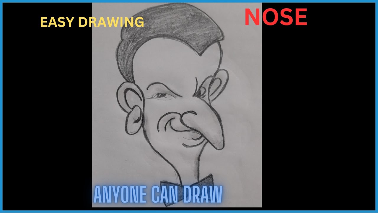 How to draw cartoon Nose Outline #11 for kids|Basic drawing|Easy ...