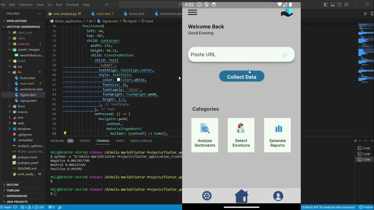 Twitter Sentiment Analysis Flutter app - YouTube