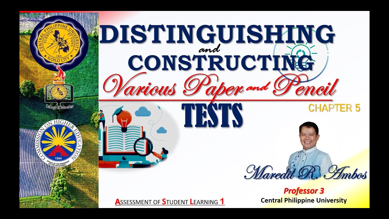 Chapter 5 - Distinguishing and Constructing Various Paper and Pencil ...