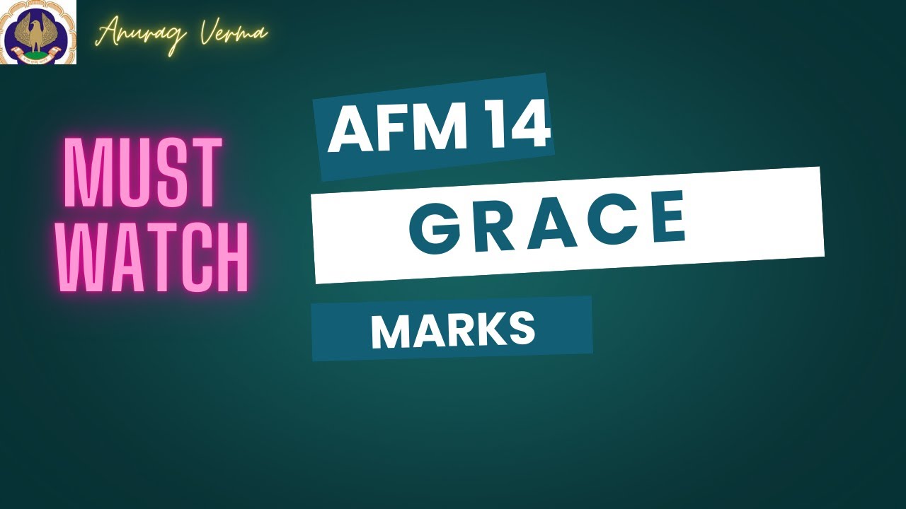 CA Final AFM 14 Grace Marks || CA Final AFM Nov Exam 2024 Question ...