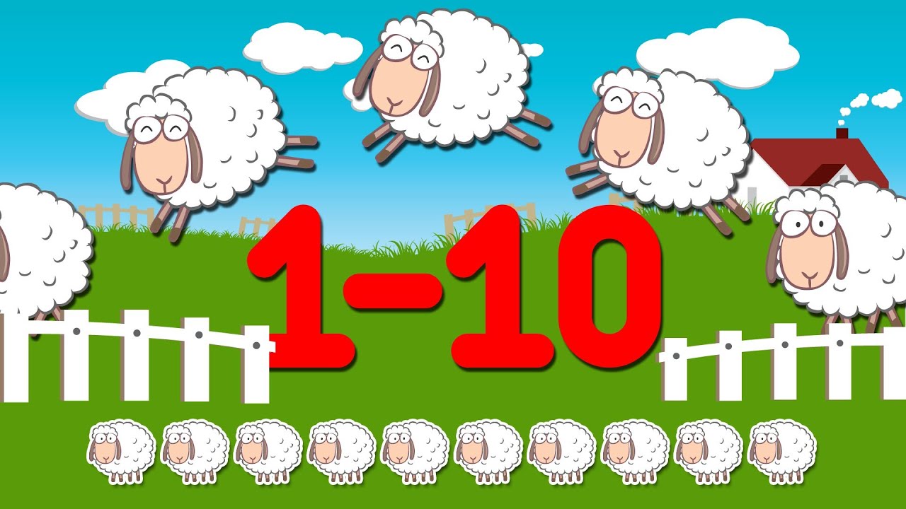 Counting Numbers 1 to 10 with Sheep Jump : Video for Kids - YouTube