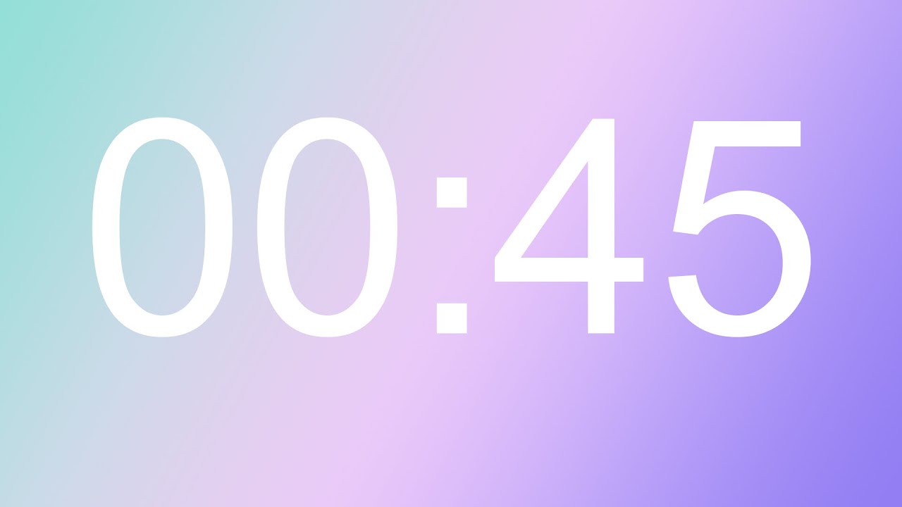 45 Second Timer With Alarm - Alarmlı 45 Saniye Zamanlayıcı - YouTube