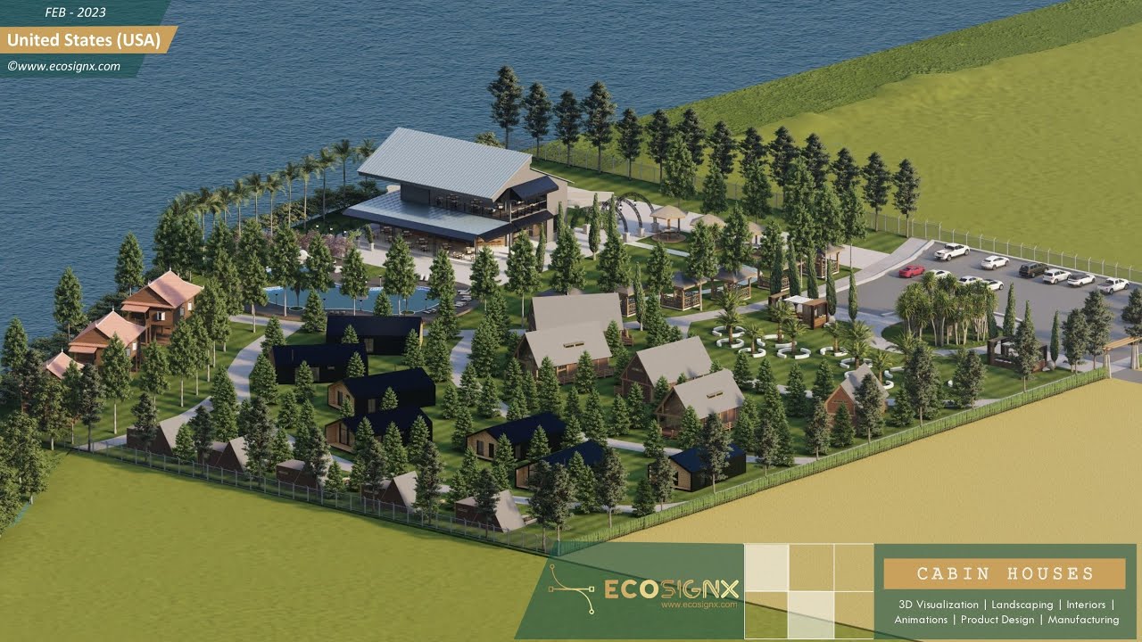 Cabin House Resort | Ranch Design | 3D Resort Layout | EcoSignX - YouTube