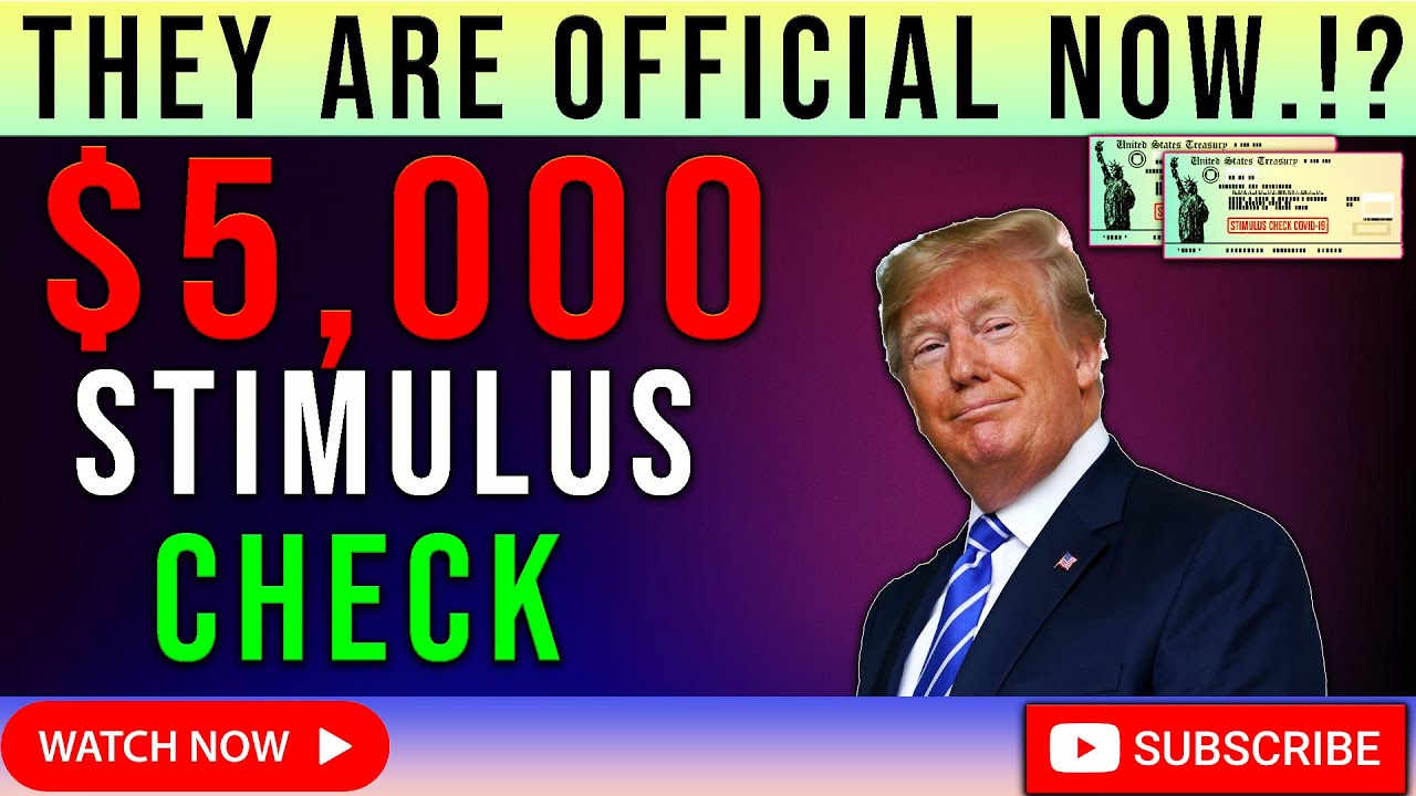 $5,000 Stimulus Check | They Are Making It Official - YouTube