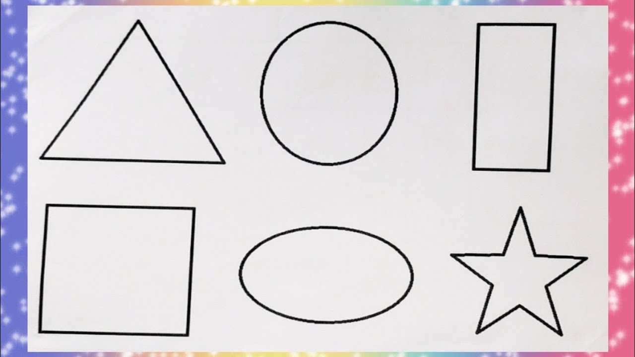 shapes and colors, Draw Geomatrical shapes for LKG students, shapes ...