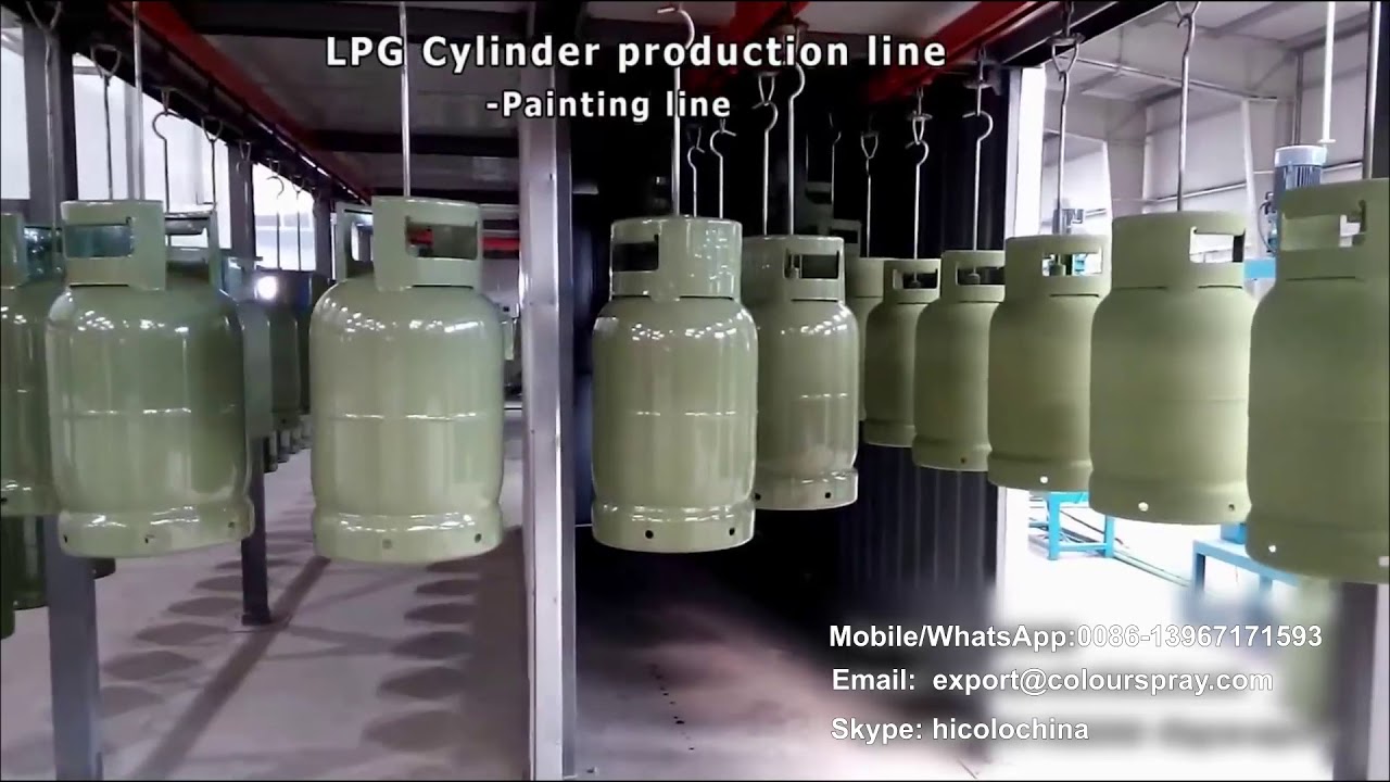 how to powder coating LPG tank - YouTube