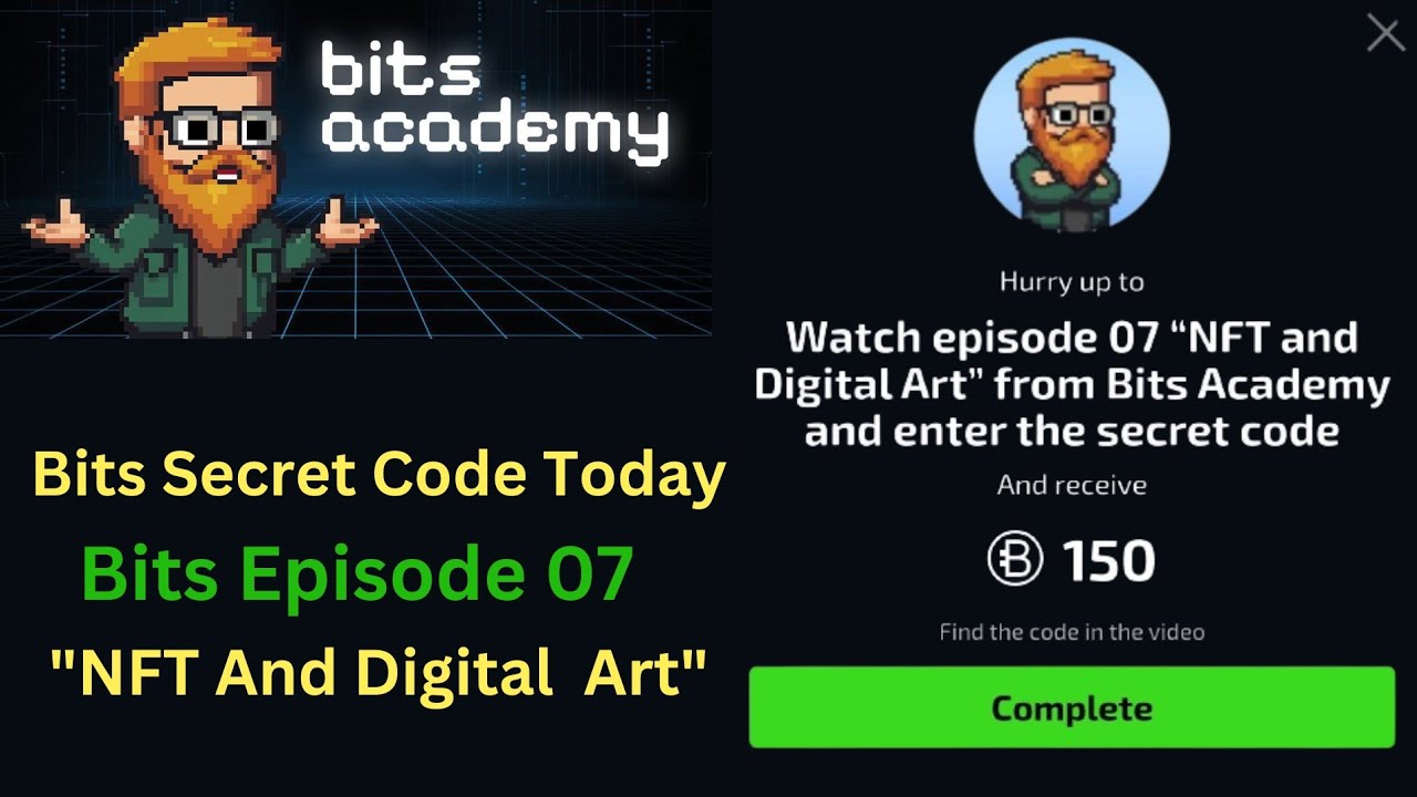 Bits Video Secret Code Today Episode 07 "NFT and Digital Art" | Bits Secret Code of Bits Academy ...