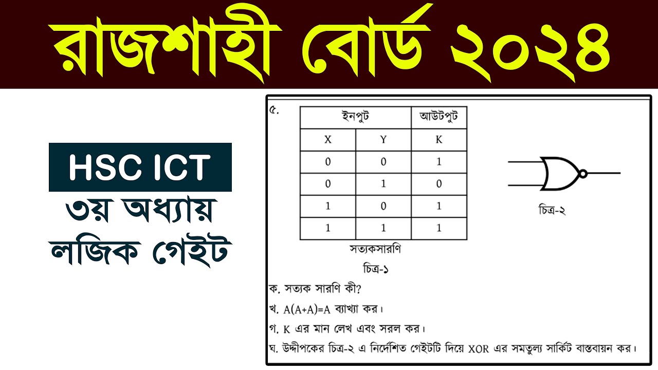 Rajshahi board 2024 ict cq solve | hsc ict chapter 3 | রাজশাহী বোর্ড ২০২৪ আইসিটি প্রশ্ন সমাধান ...
