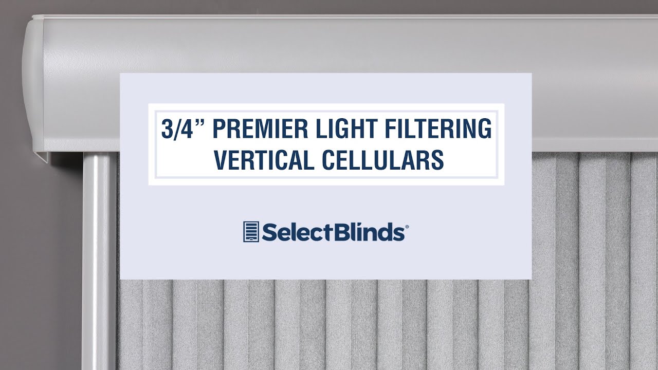 3/4" Premier Light Filtering Vertical Cellulars from SelectBlinds.com ...