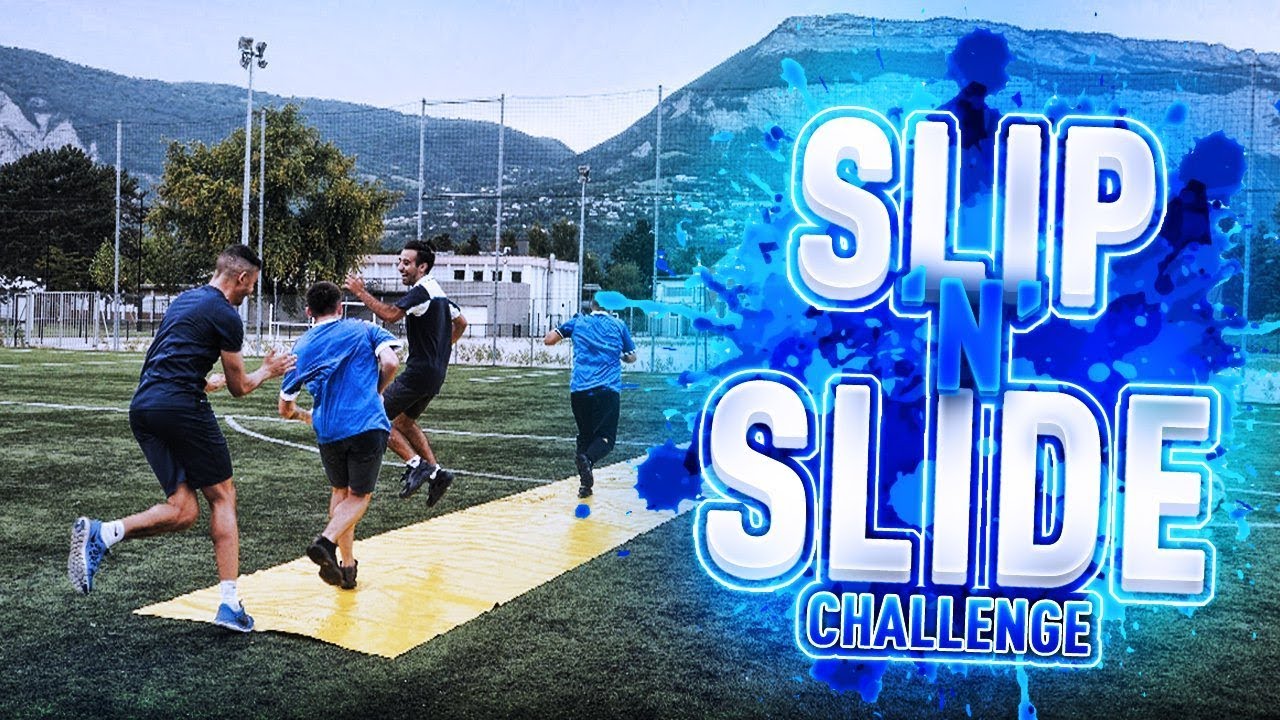 SLIP 'N' SLIDE FOOTBALL CHALLENGE (Eau et savon) - YouTube