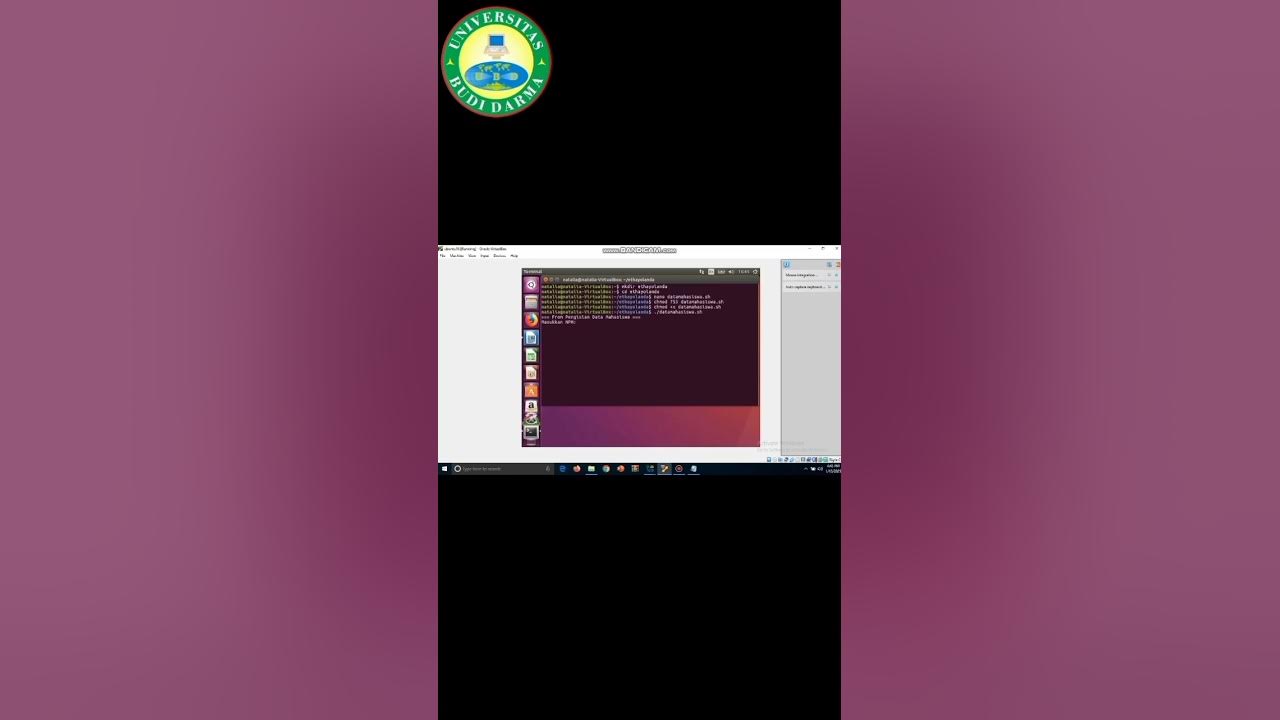 Tugas UAS SISTEM OPERASI II, Pemrograman Shell tentang penginputan data - YouTube