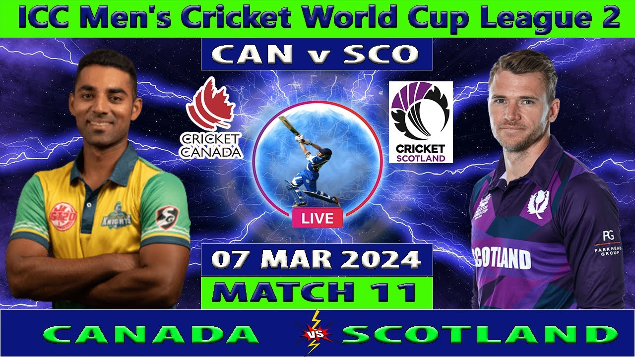 Scotland vs Canada | SCO vs CAN | ICC Men's Cricket World Cup League 2 ...