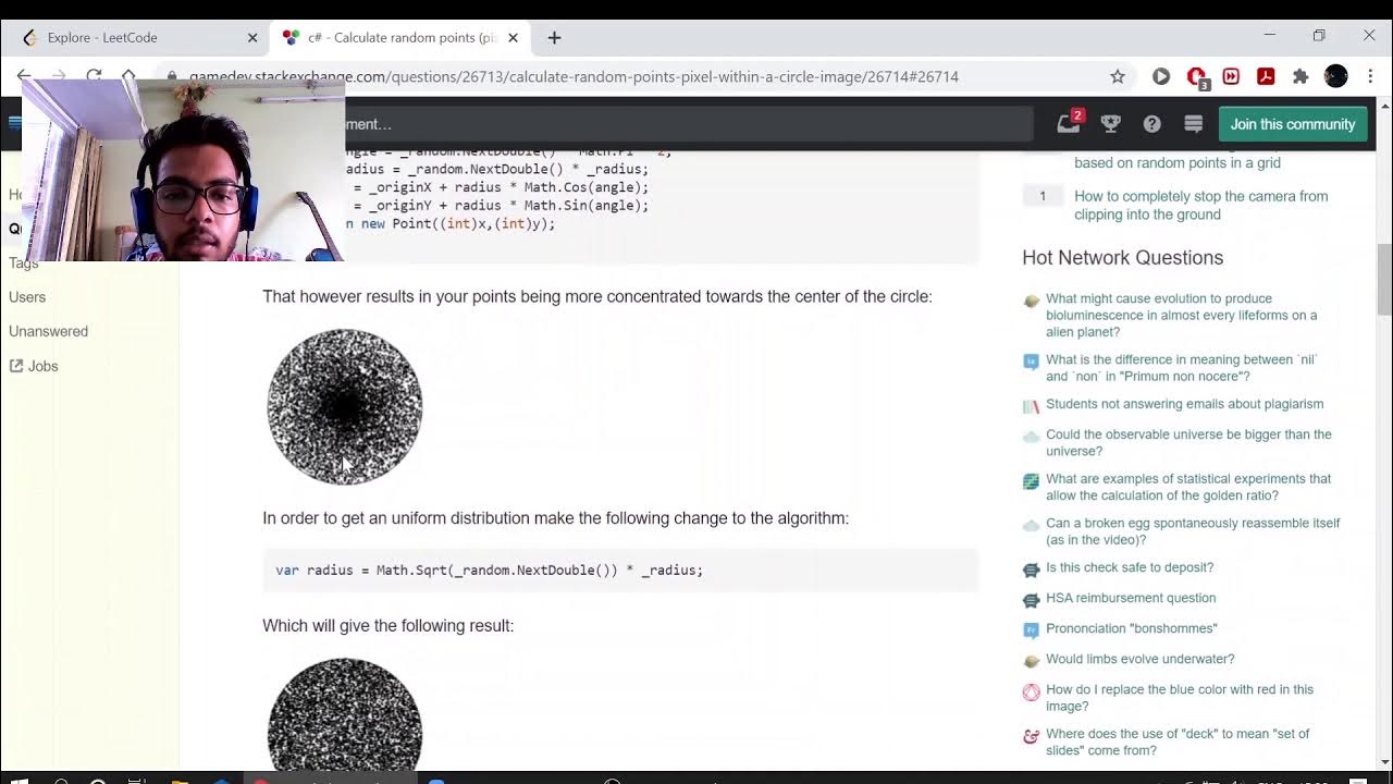 Generate Random Point in a Circle - YouTube