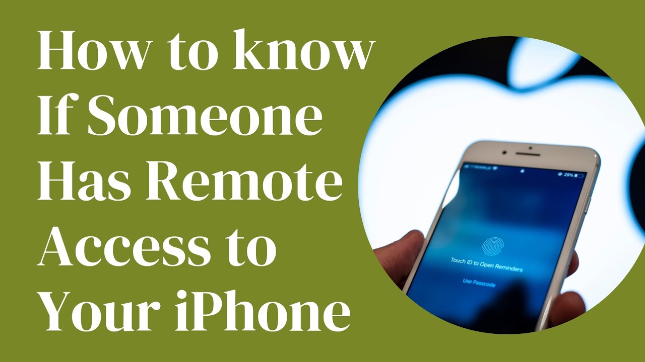 How to know If Someone Has Remote Access to Your iPhone - YouTube