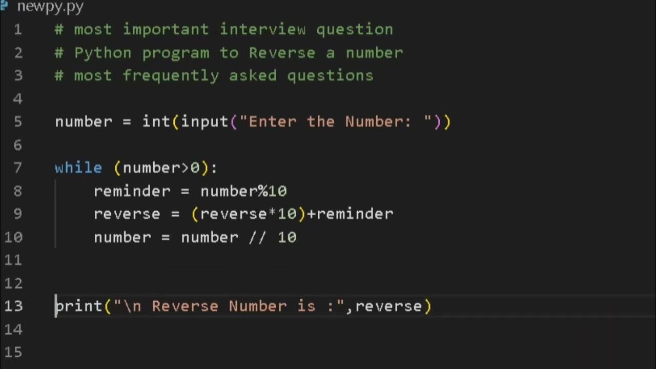 Program to Reverse a number in python #programming #hakerrank #comptitiveexam #question # ...