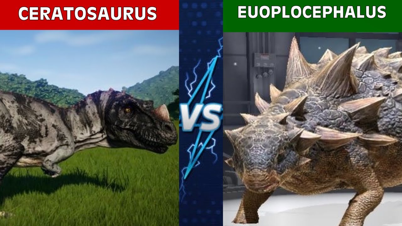 Ceratosaurus vs Euoplocephalus | Carnivore Dinosaurs vs Herbivore ...