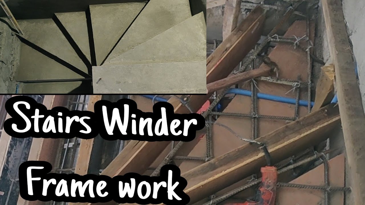STAIRCASE DESIGN with small space/Stairs Winder frame work - YouTube