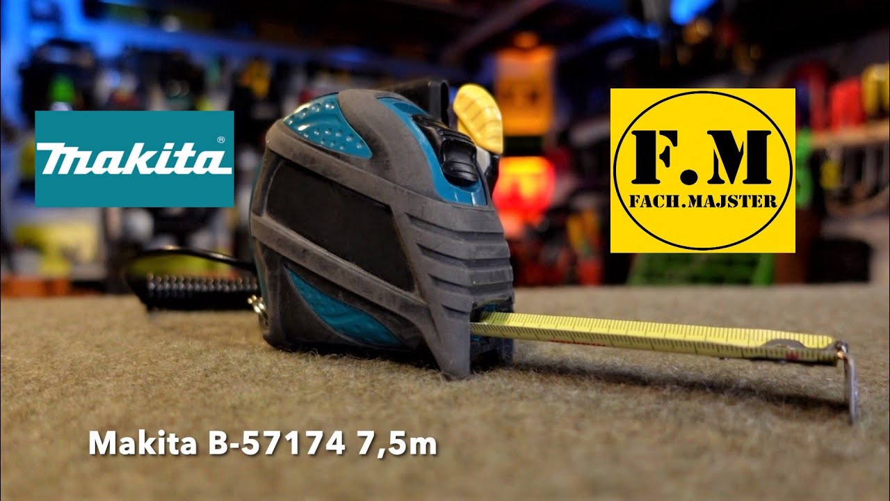 Makita B-57174 7,5m - Miara zwijana z linką zabezpieczajacą do prac na ...