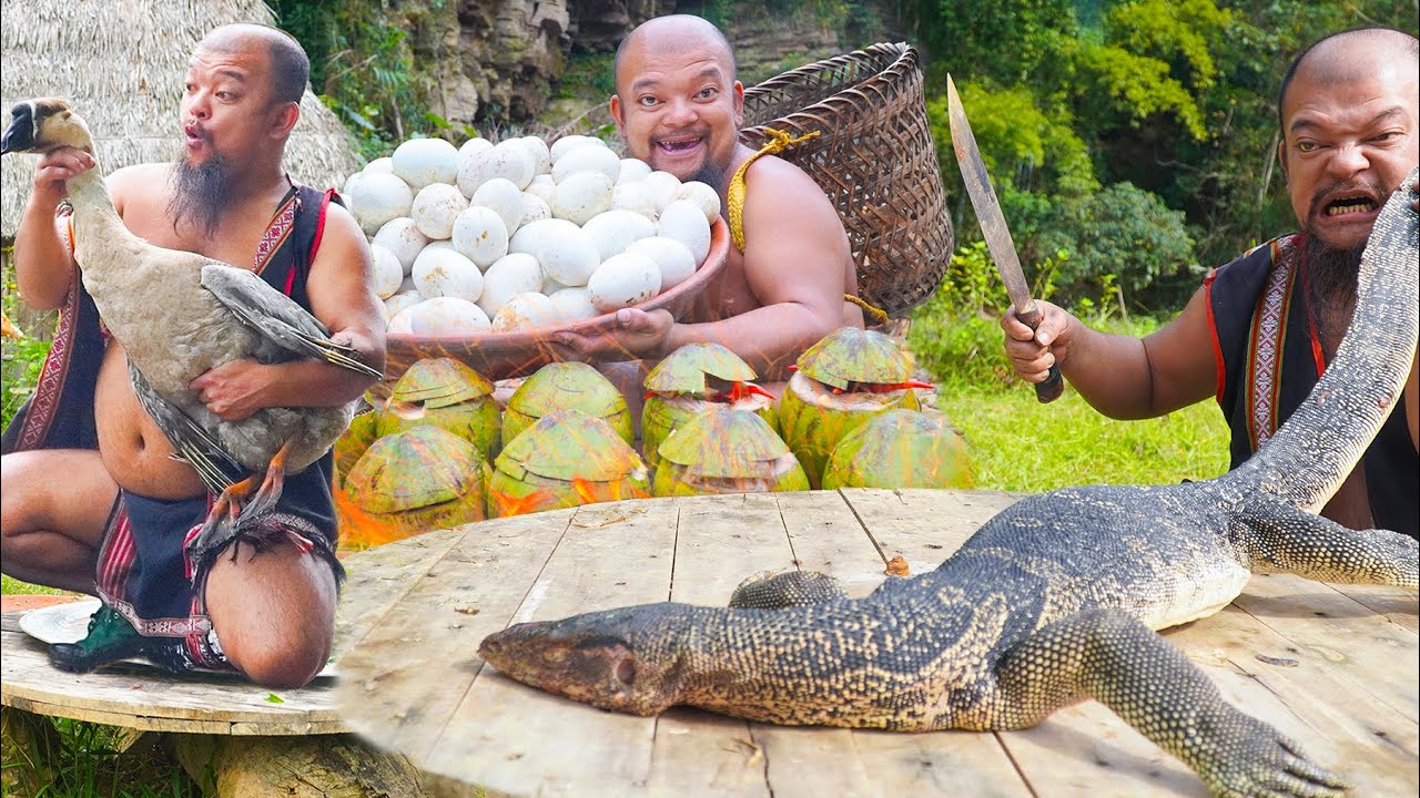 Recipes: Whole Steamed Monitor Lizard - Eggs baked in a Coconut ...