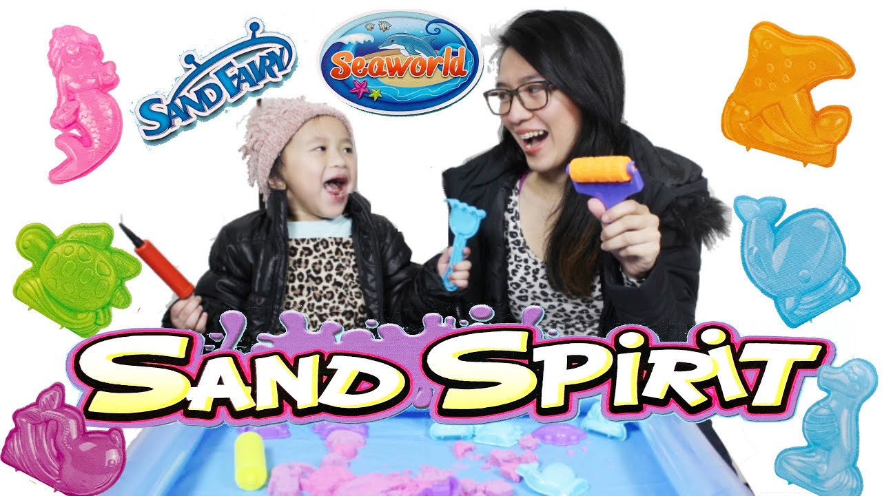 Funny Sand spirit fun arts + Learn some SEA CREATURES! - YouTube