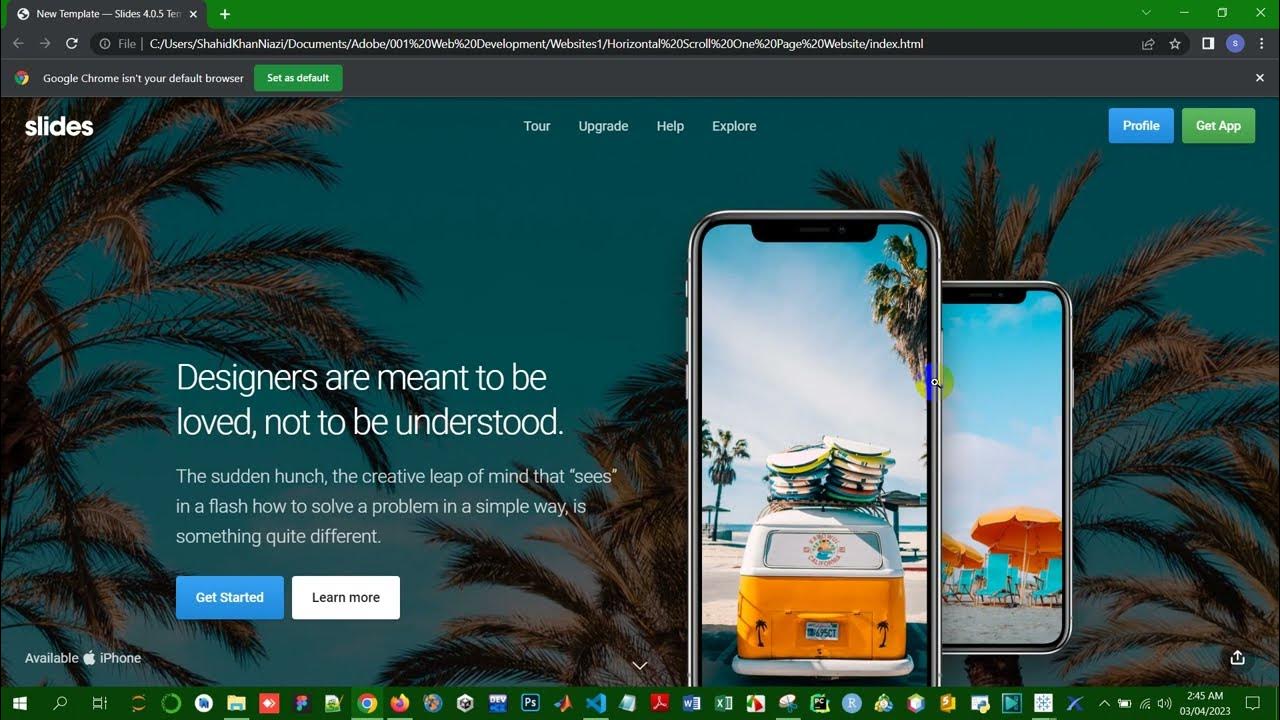 Horizontally Scrolling One Page Website Project || Source Code - YouTube