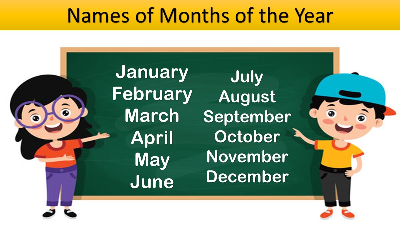 Names of the months with spelling in english , easy and simple spelling ...