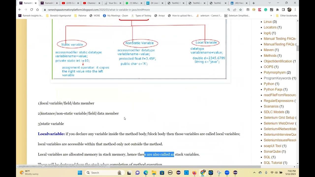 Corejava Variabletypes Part1 May 11 2023 Youtube