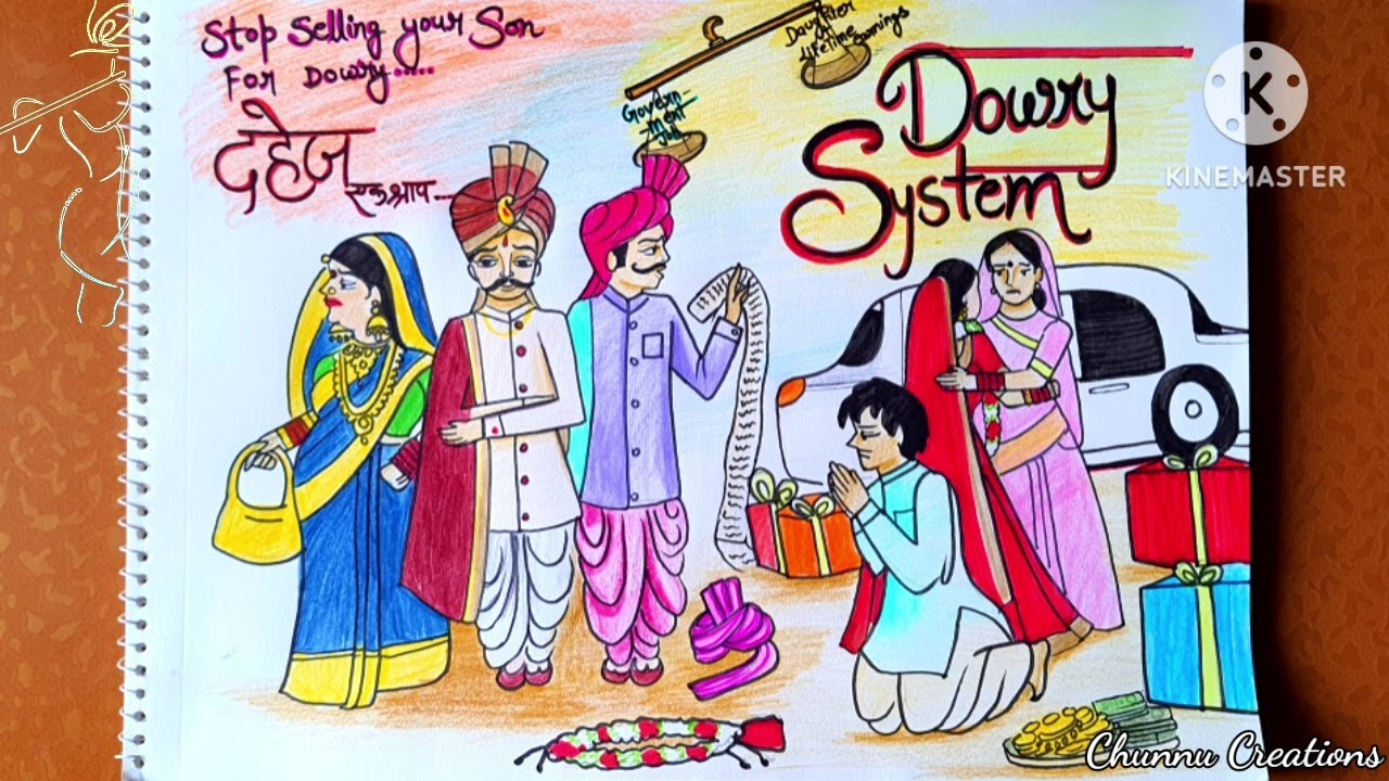 How to draw Stop Dowry System || Stop Dowry System Drawing || - YouTube