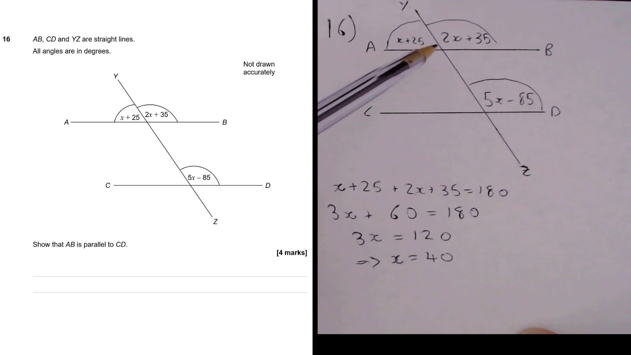 GCSE Maths AQA Higher Specimen Paper 1 - Q16 Geometry Problems ...