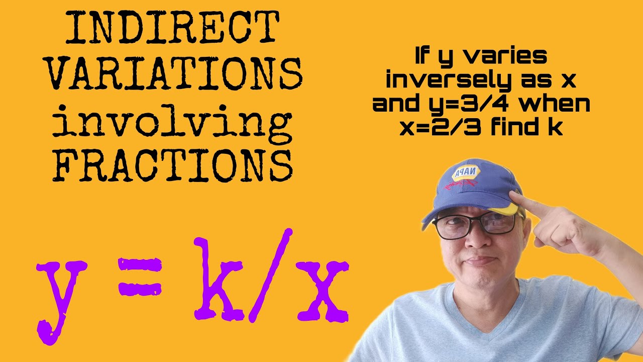 Inverse Variations involving Fractions - YouTube