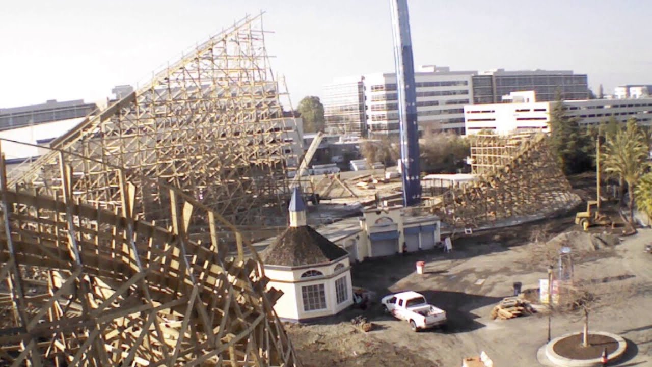 Gold Striker Construction Montage - CGA's new wooden coaster - YouTube