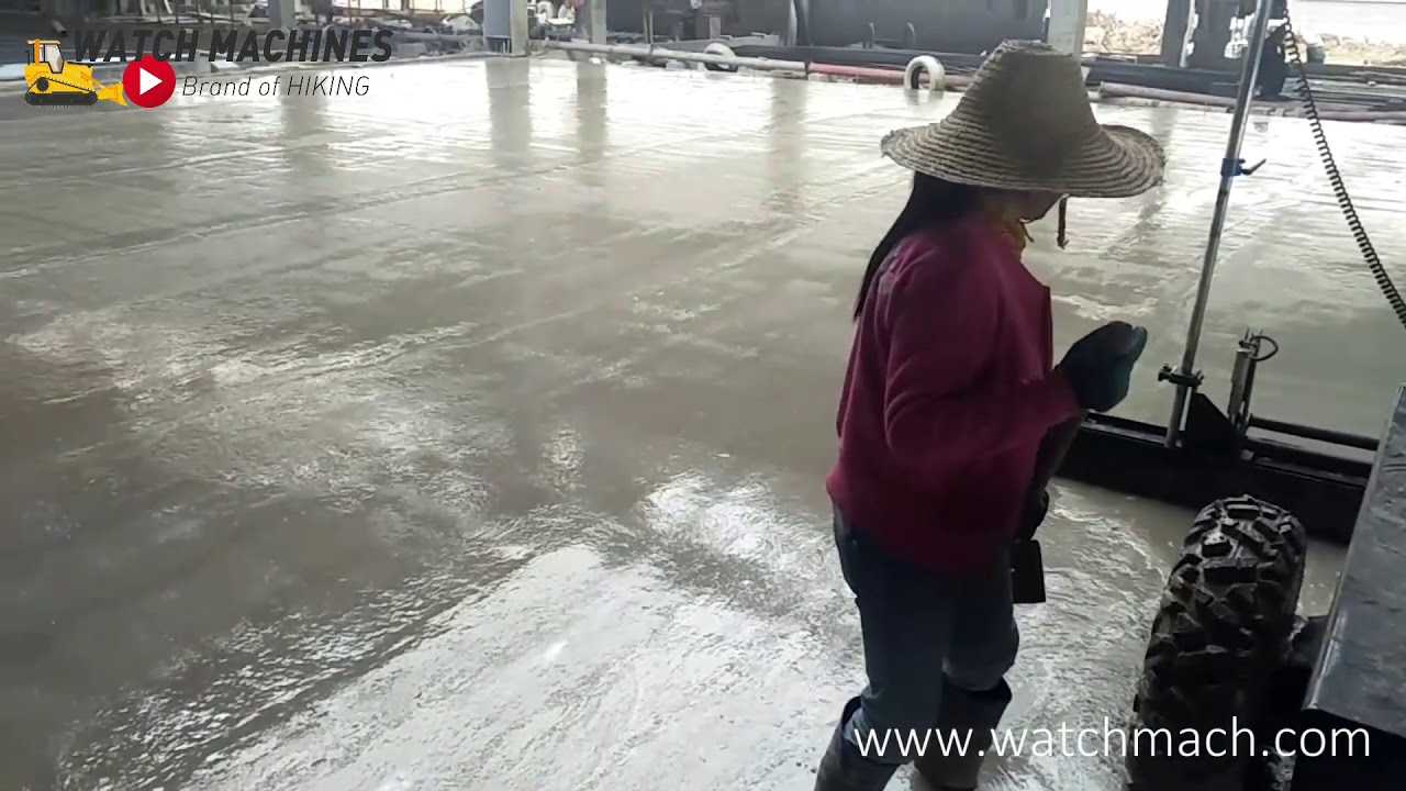Use 3d laser screed easy to make slope. - YouTube