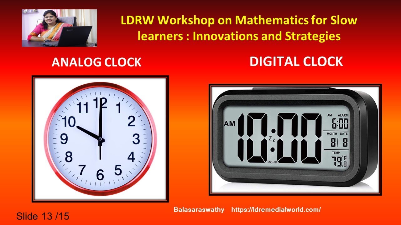 Which clock to use to teach time for slow learners ? - YouTube