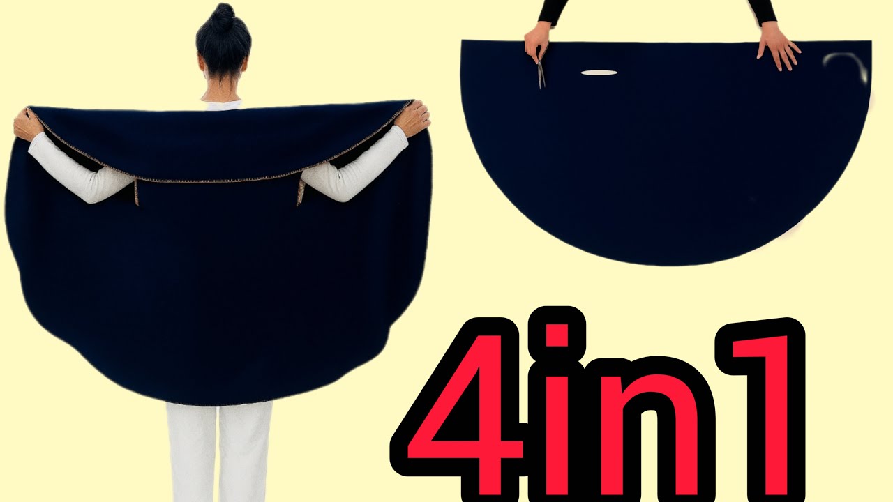 No-Pattern Cape Sewing – Easy and Professional - YouTube