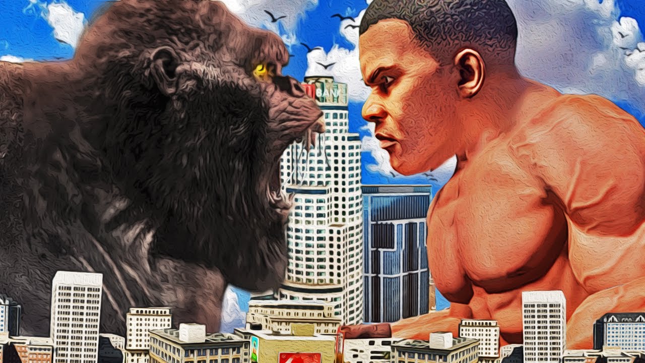 SUPER BUFF FRANKLIN vs KING KONG In GTA 5 (Fight) - YouTube