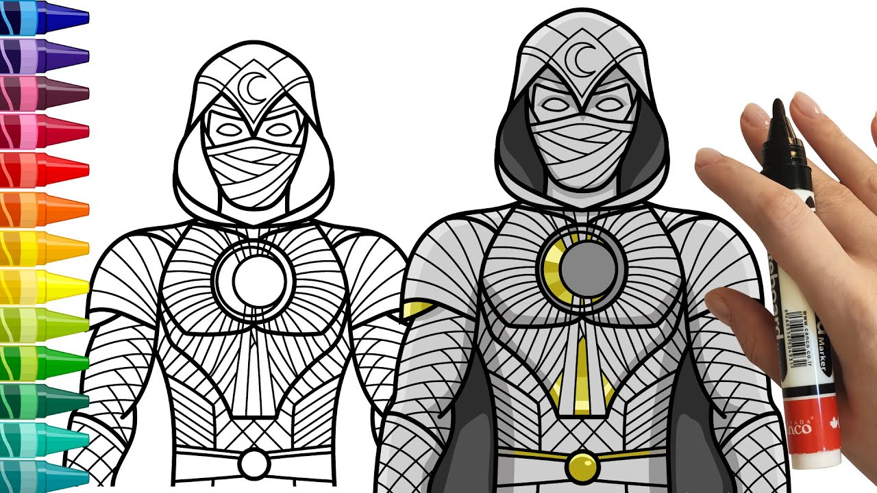 How To Draw Moon Knight - YouTube