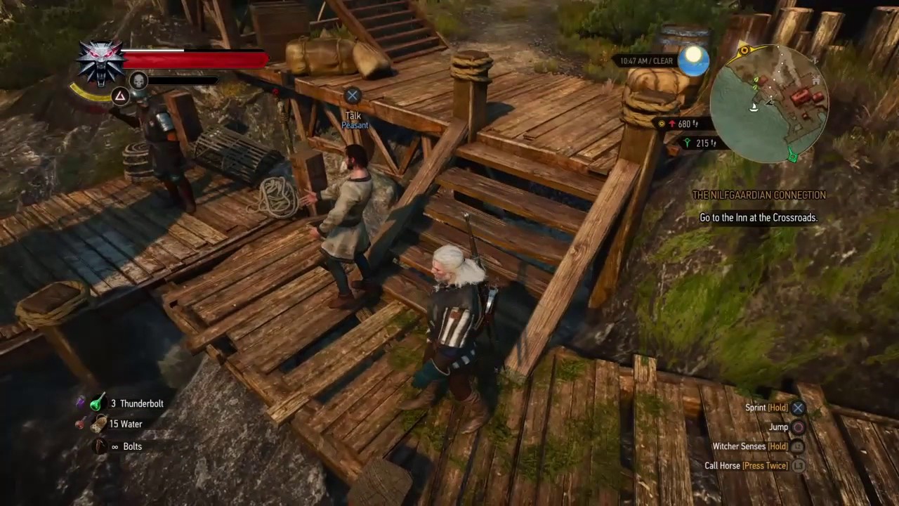 The Witcher 3: Wild Hunt: npc carries invisible crate glitch - YouTube