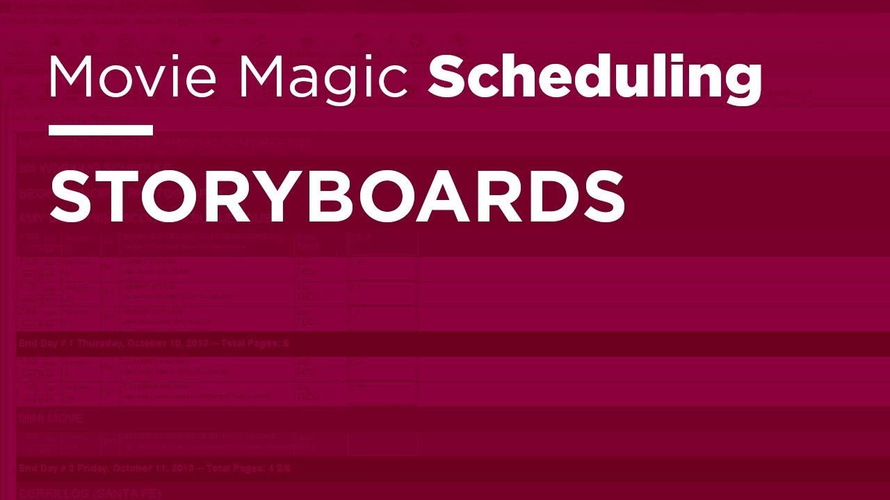Legacy Movie Magic Scheduling - Storyboards - YouTube