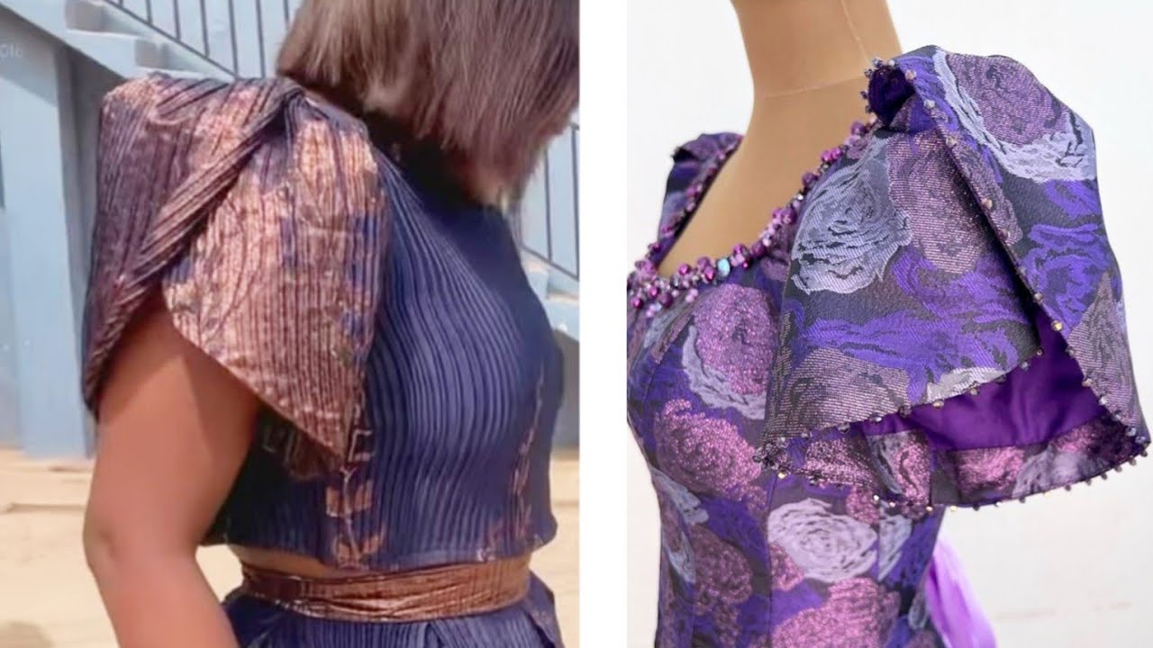 How to Draft, Cut and Sew a Puffy Petal Sleeve Design. Tulip Sleeve ...