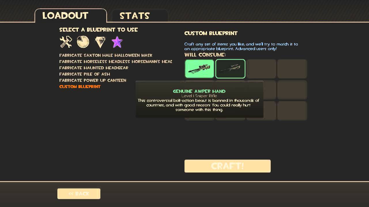Team Fortress 2 Crafting - Genuine Items combined - YouTube