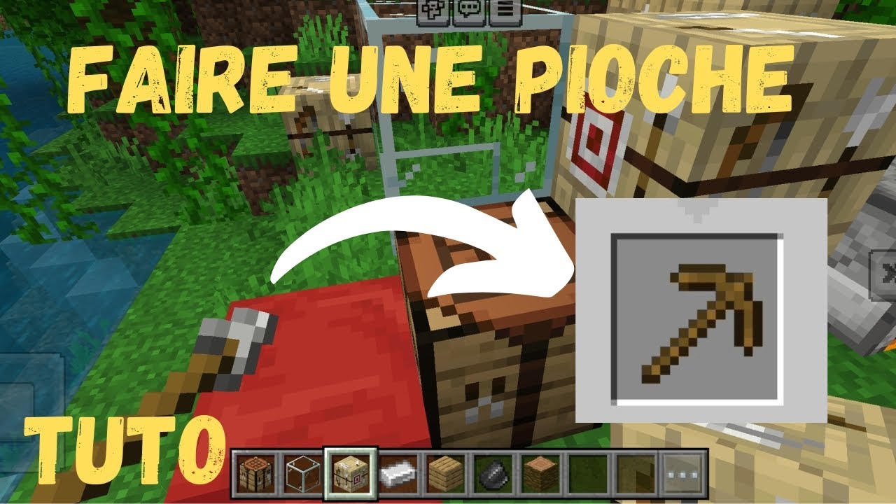 Tuto Comment faire une pioche Minecraft astuces craft pioche en bois ...