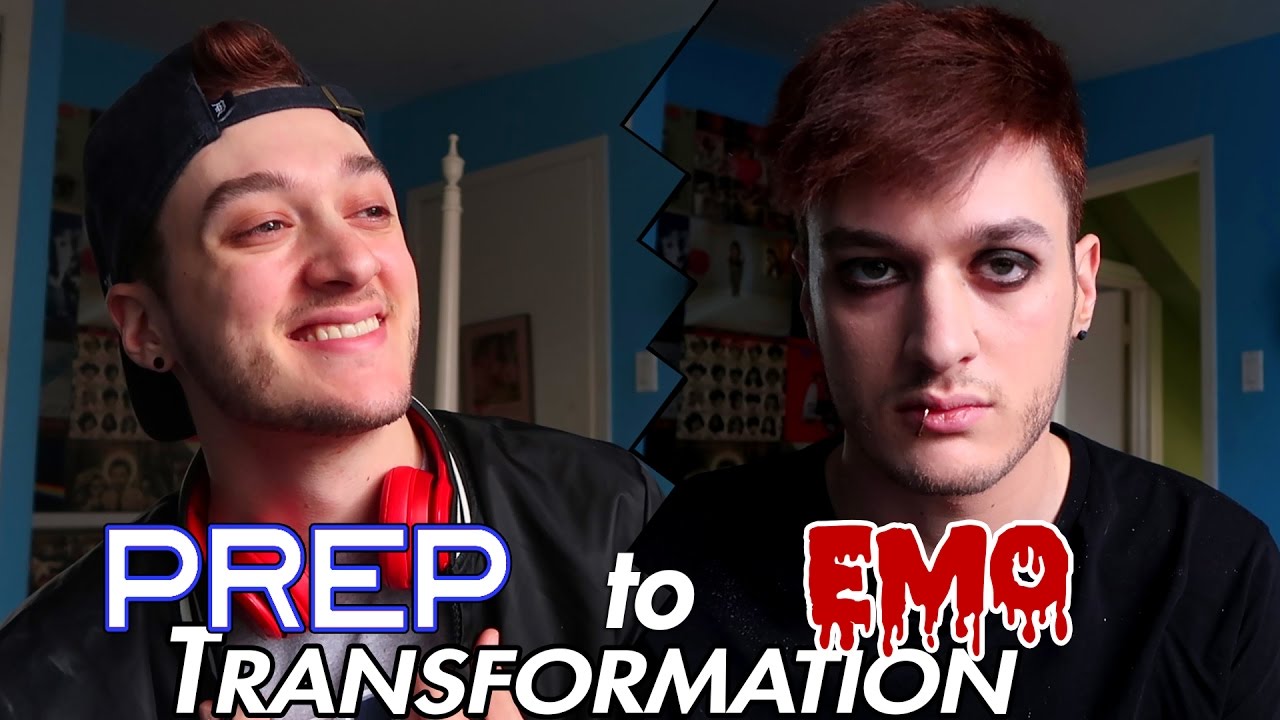 PREPPY TO EMO TRANSFORMATION - YouTube