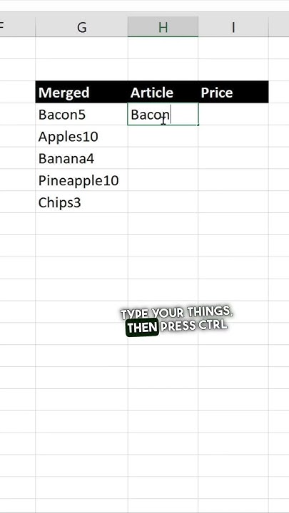 Be Fast ⚡️using Flash Fill Exceltips Excel Exceltricks Excel Shorts Youtube